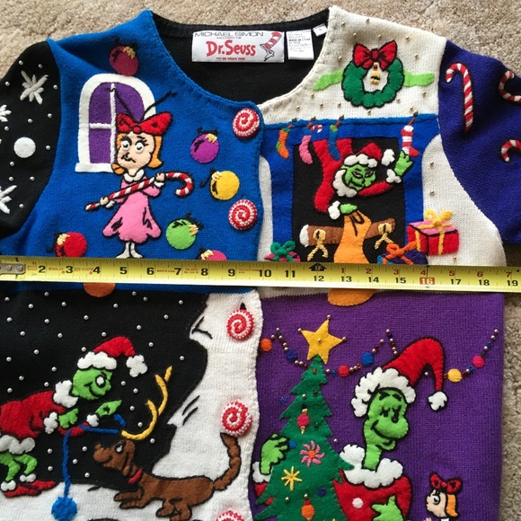 Michael Simon | Sweaters | Rare Vintage Michael Simon Dr Seuss Grinch ...